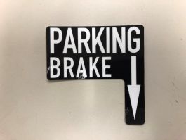 PARKING BRAKE DECAL